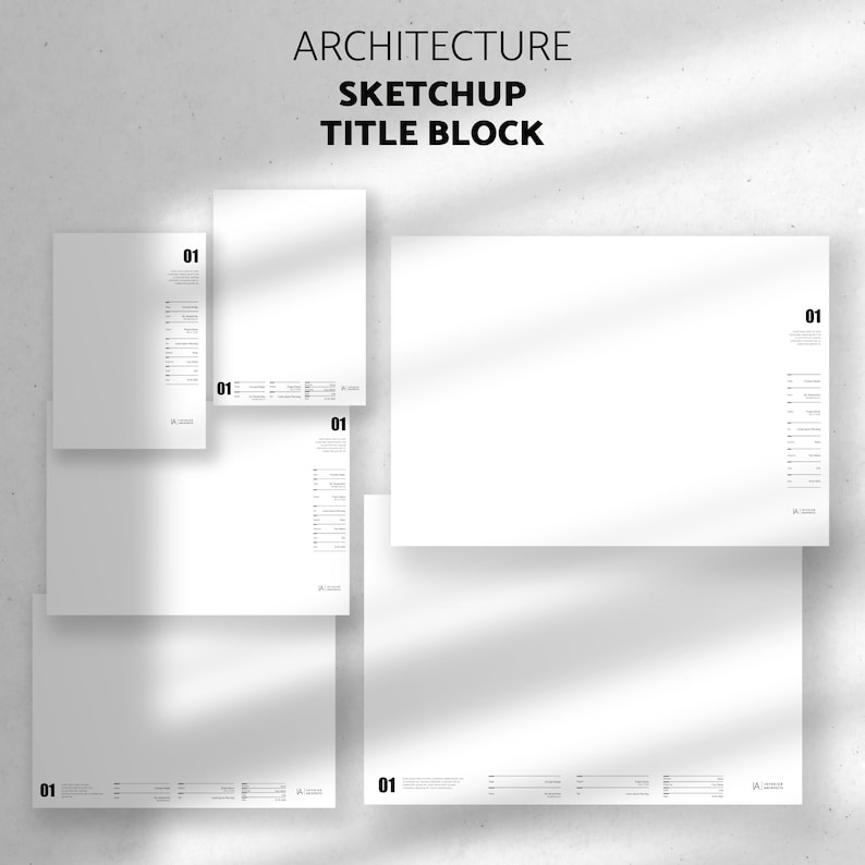 Minimalist Architect Title Block Templates | Sketchup Title Block ...