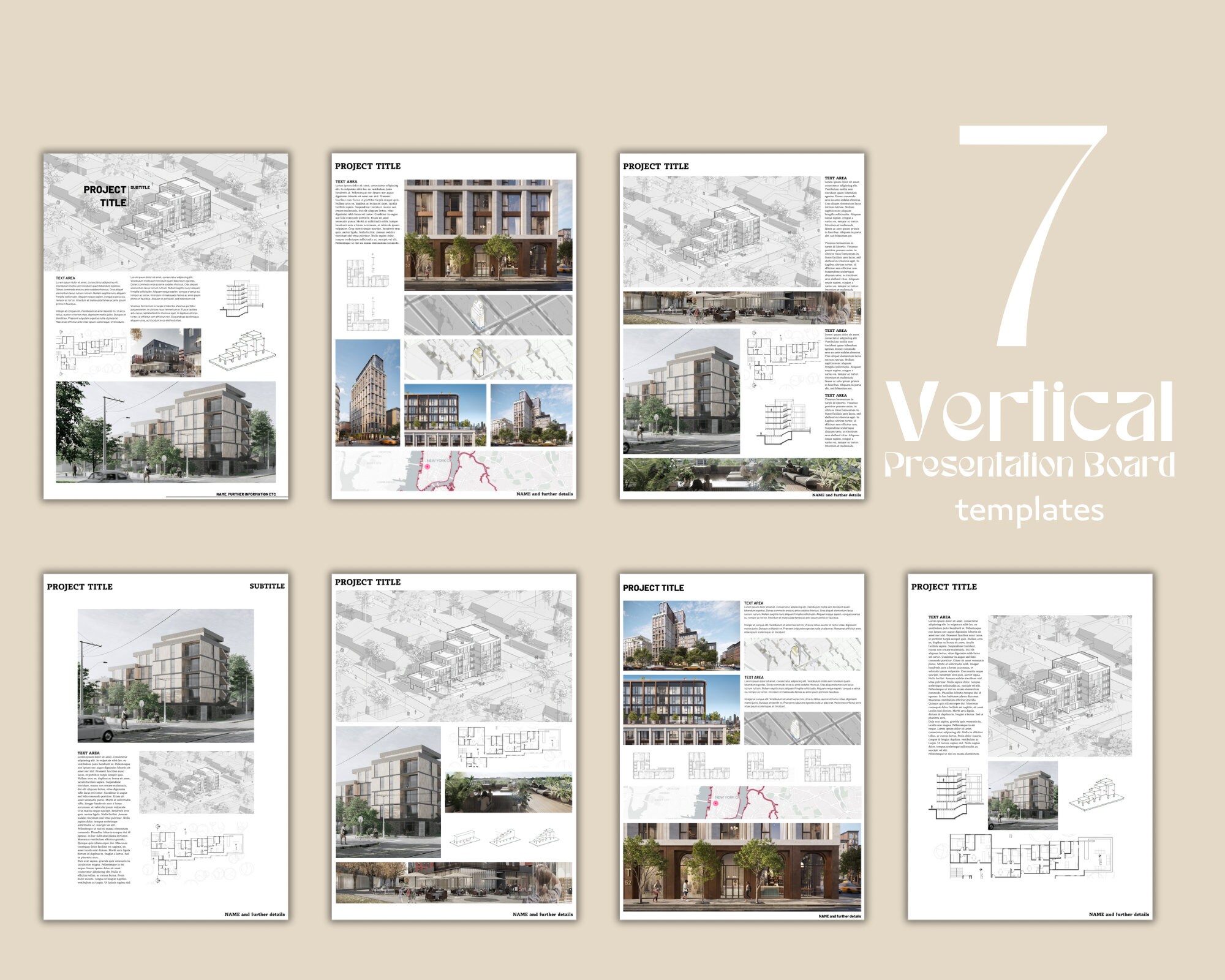 Vertical Architectural Presentation Boards