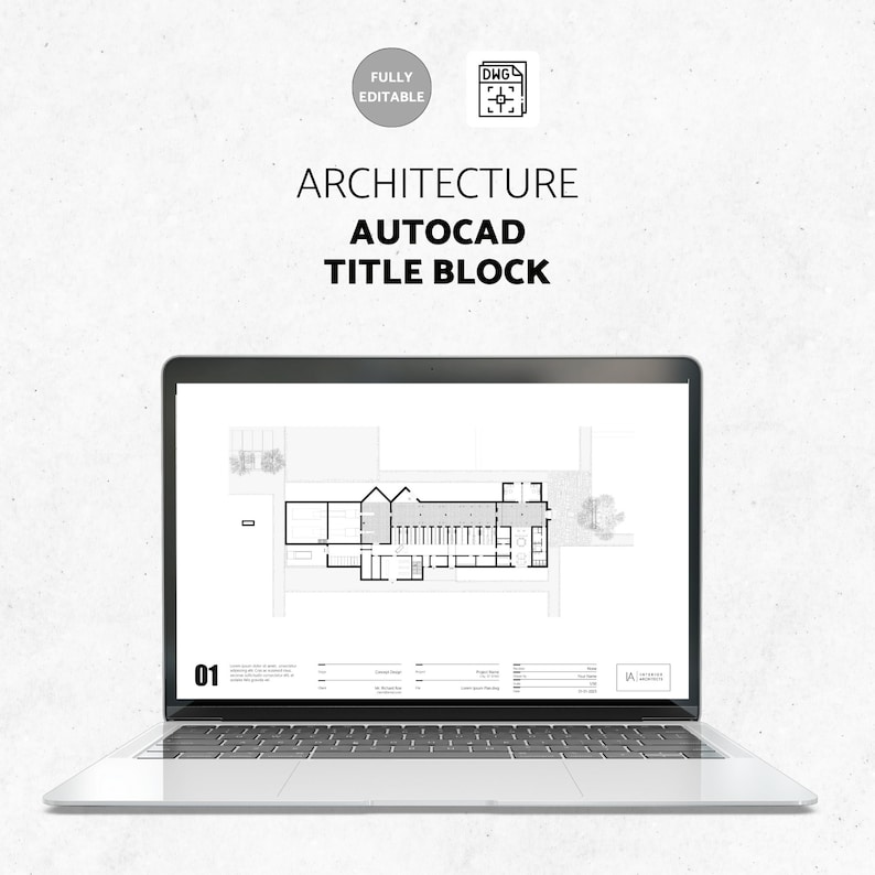 Minimalist Architect Title Block Templates | Autocad Title Block ...