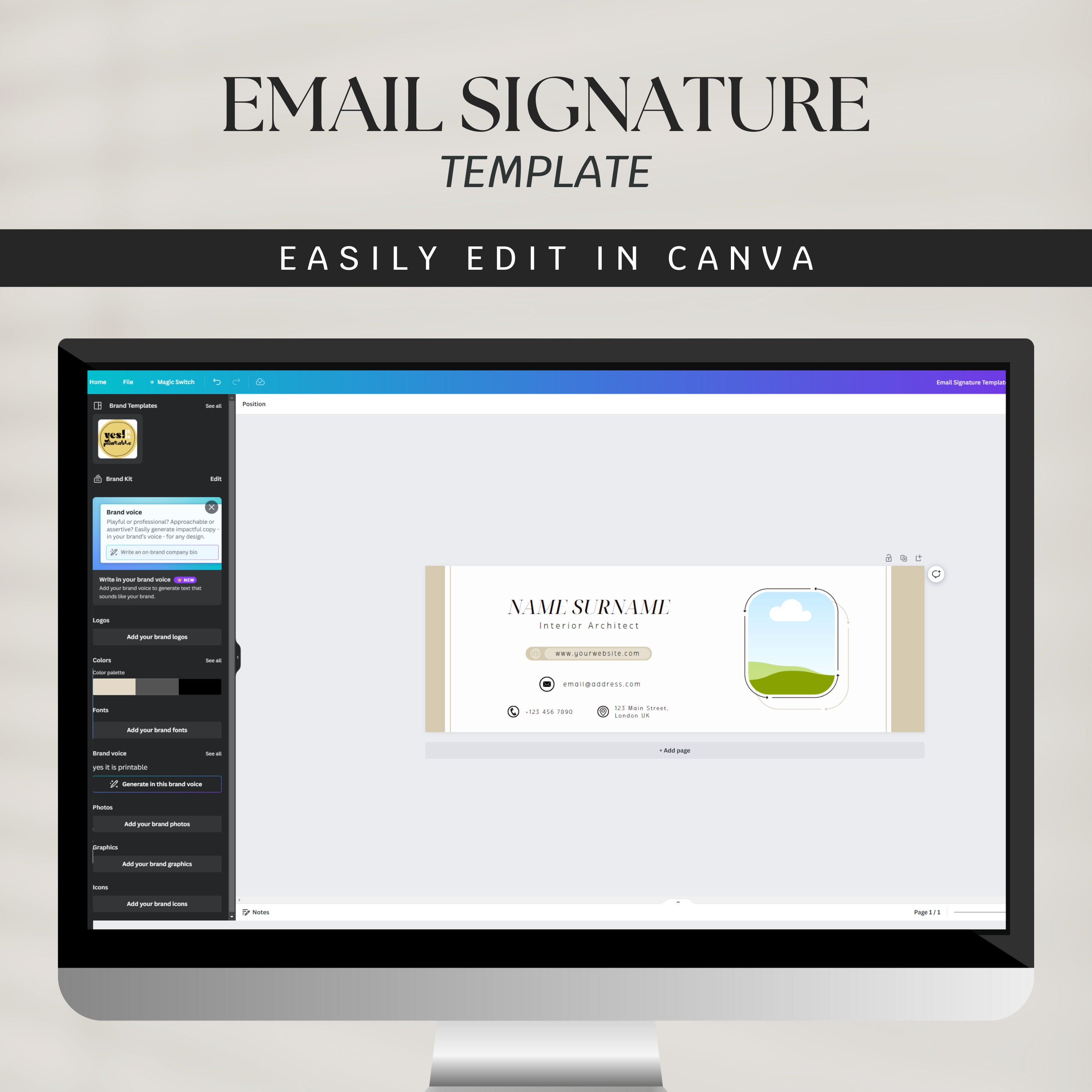 Email Signature Template | Custom Signature Design Gmail Template ...