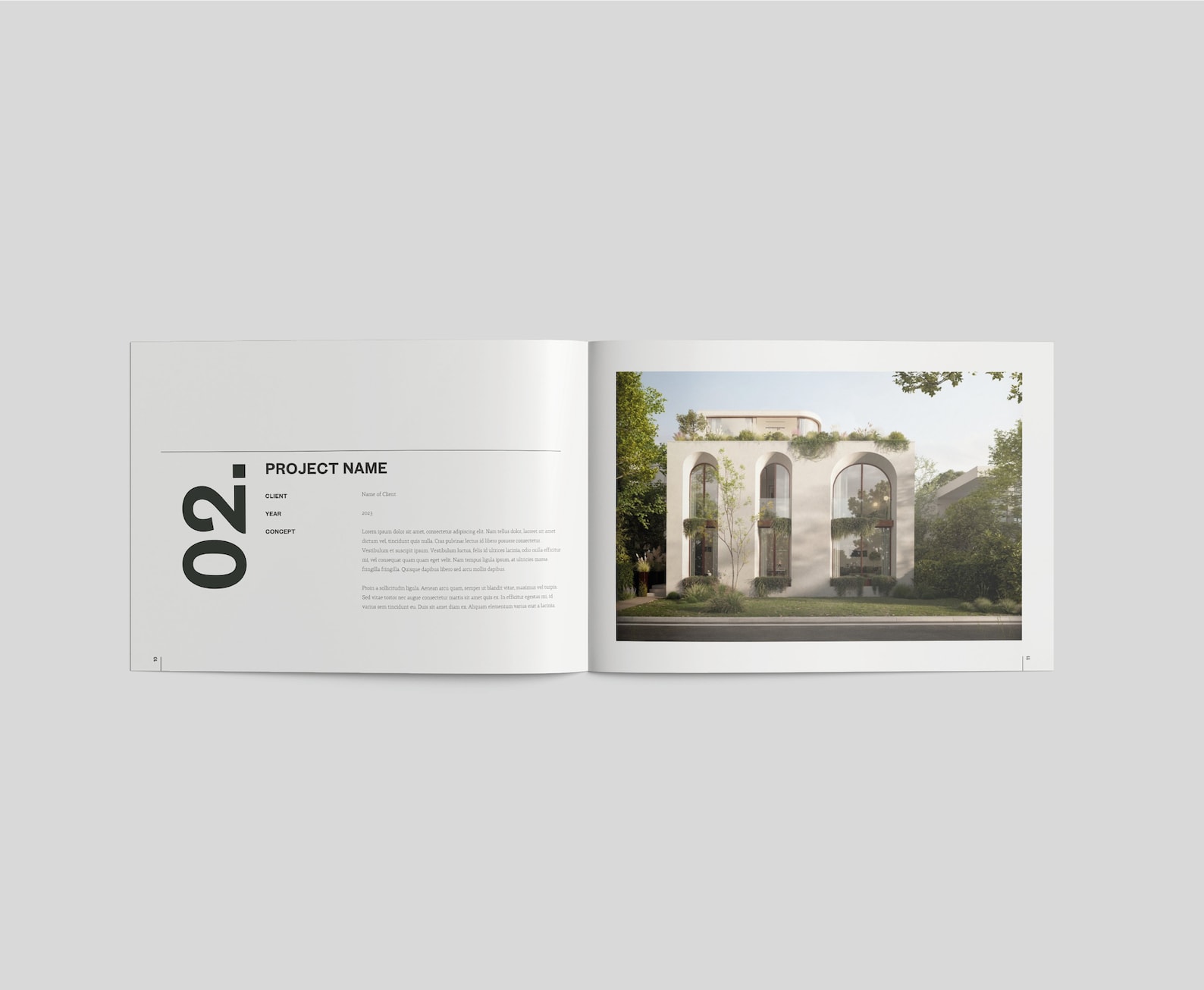 Minimalist Portfolio Template | Indesign Architecture Portfolio ...