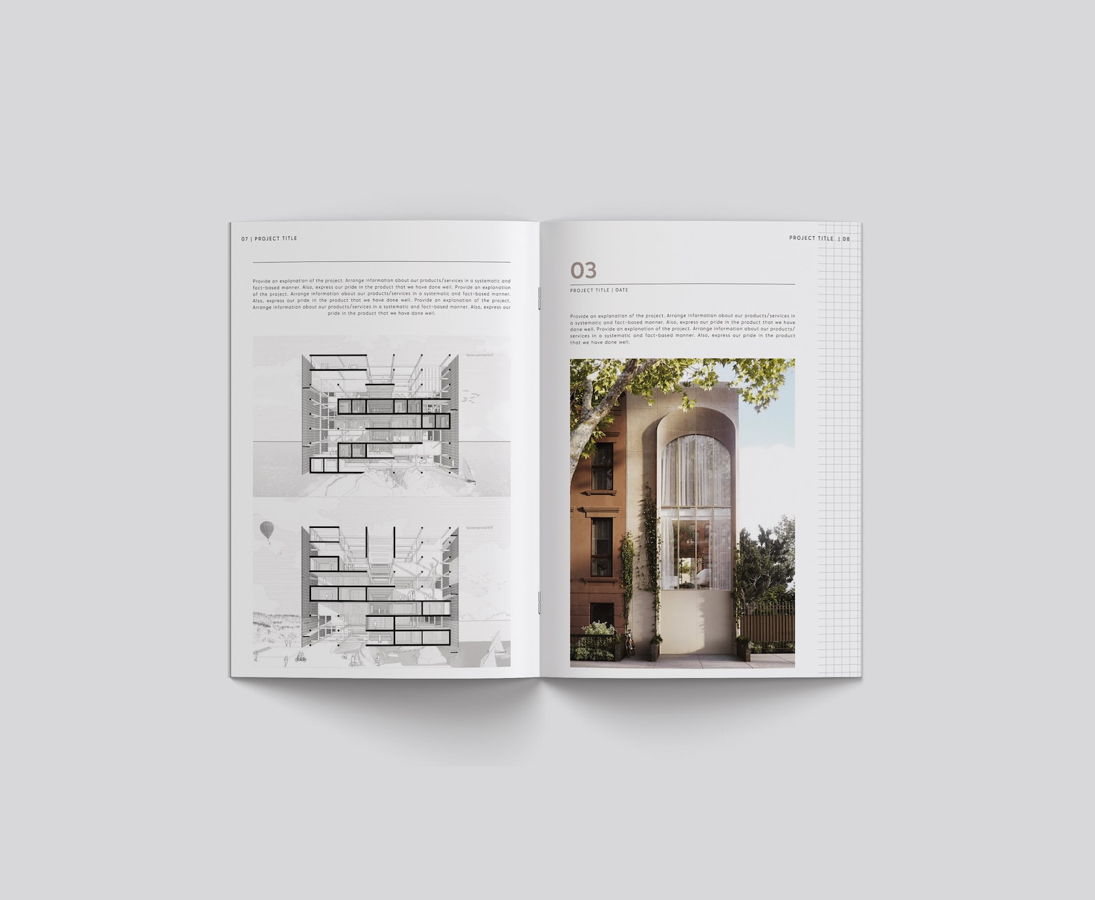 Minimalist A4 Portfolio Template | Indesign Architecture Portfolio ...