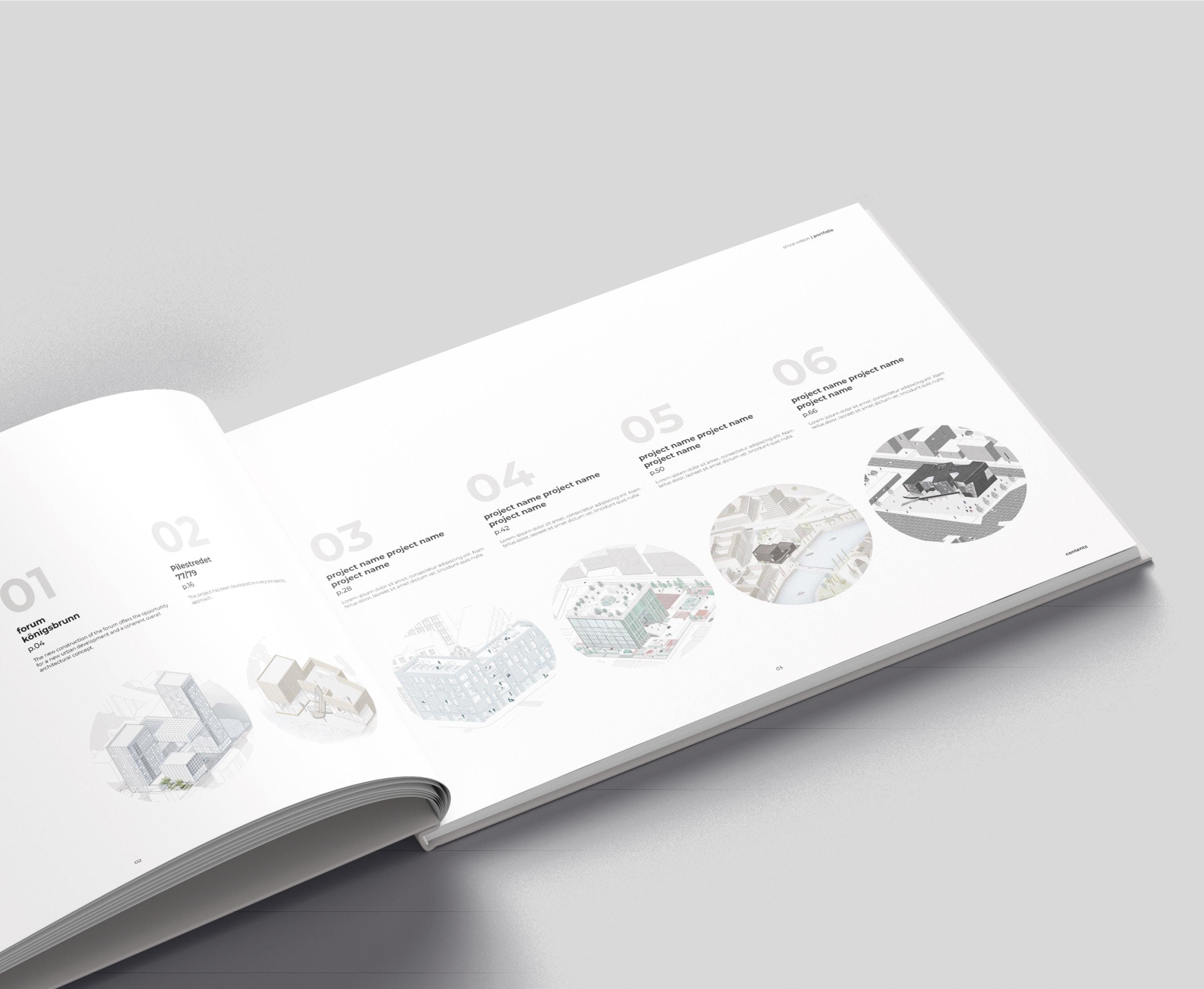 Professional A3 Portfolio Template | Indesign Architecture Portfolio A3 Brochure - Etsy