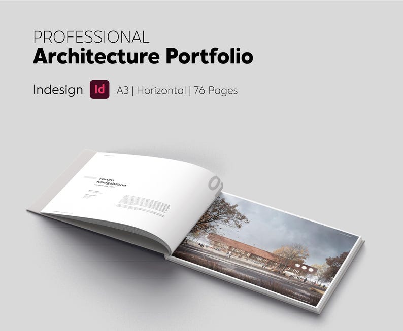 Professional A3 Portfolio Template Indesign, Architecture Portfolio ...