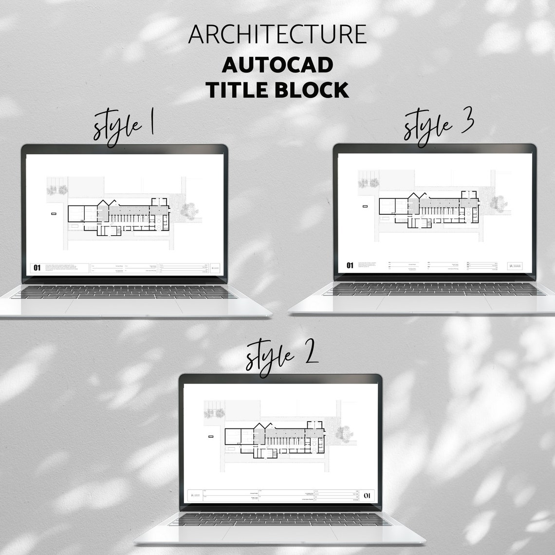 Interior Architect Title Block Templates Bundle | Autocad Title Block ...