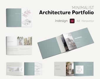 Minimalist A4 Portfolio Template Indesign Architecture Portfolio ...