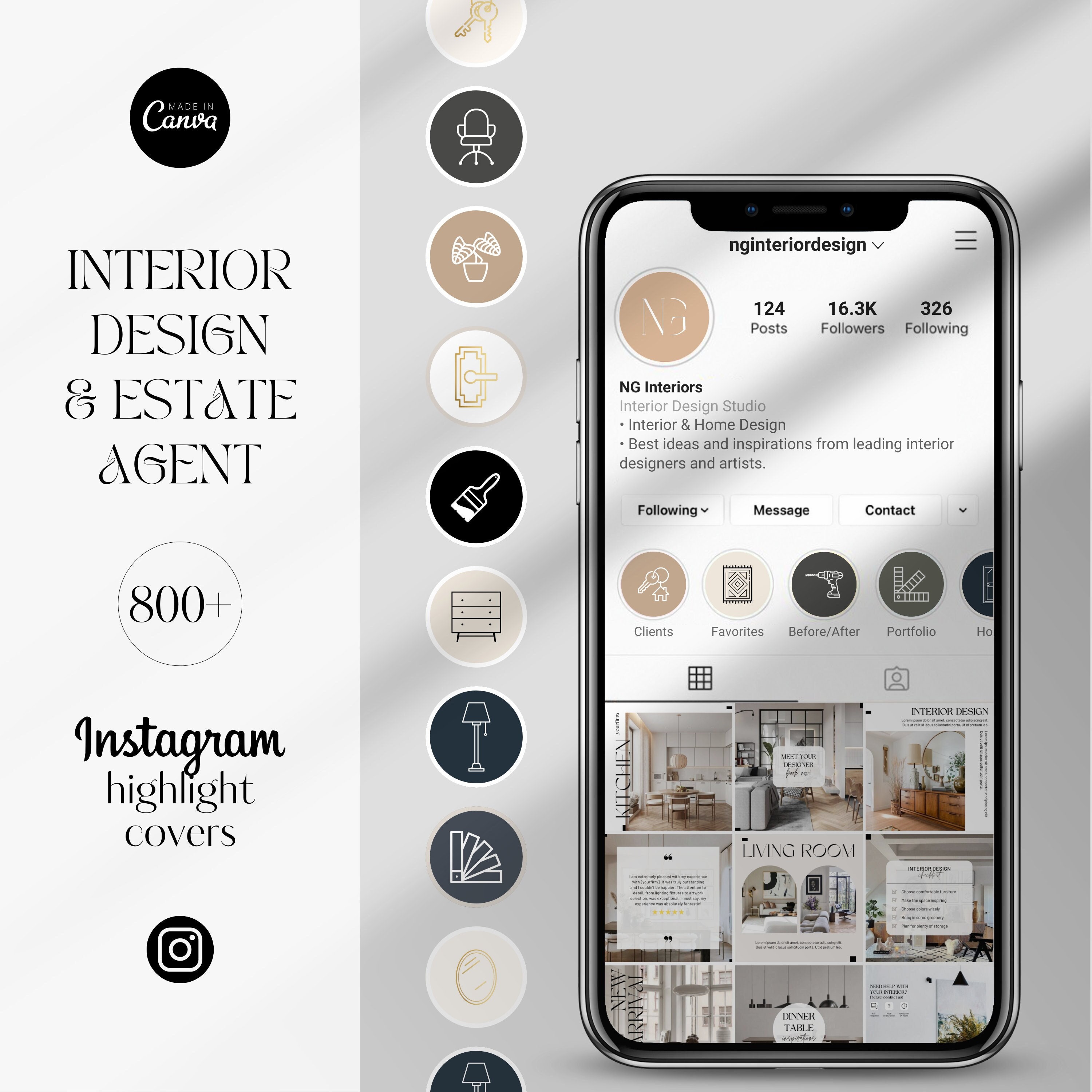 Home Renovation Instagram Highlight Covers | Construction Architecture ...