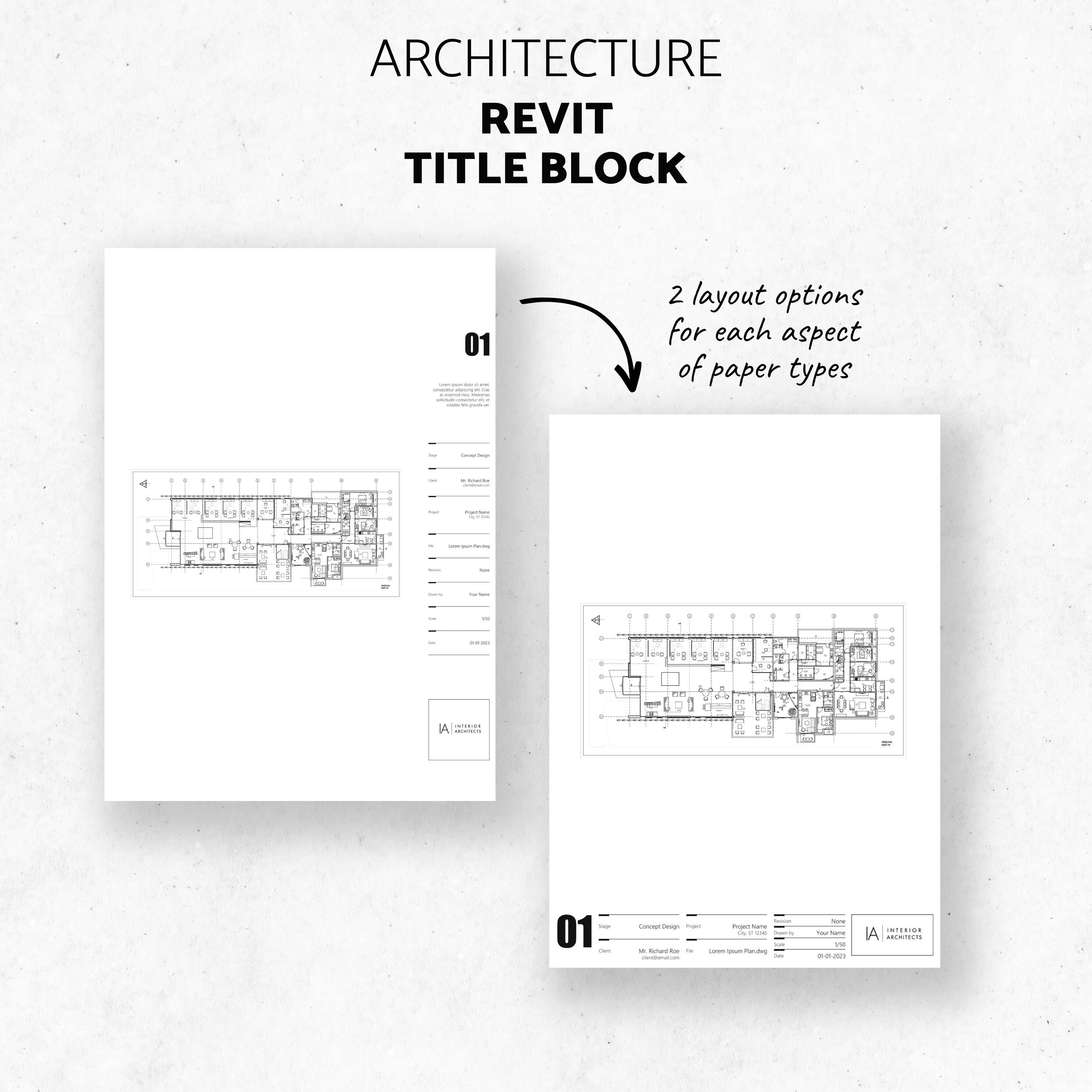 Minimalist Architect Title Block Templates | Revit Title Block Template ...