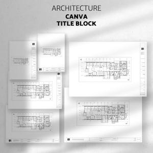 Modernist Architect Title Block Templates | Canva Title Block Template ...