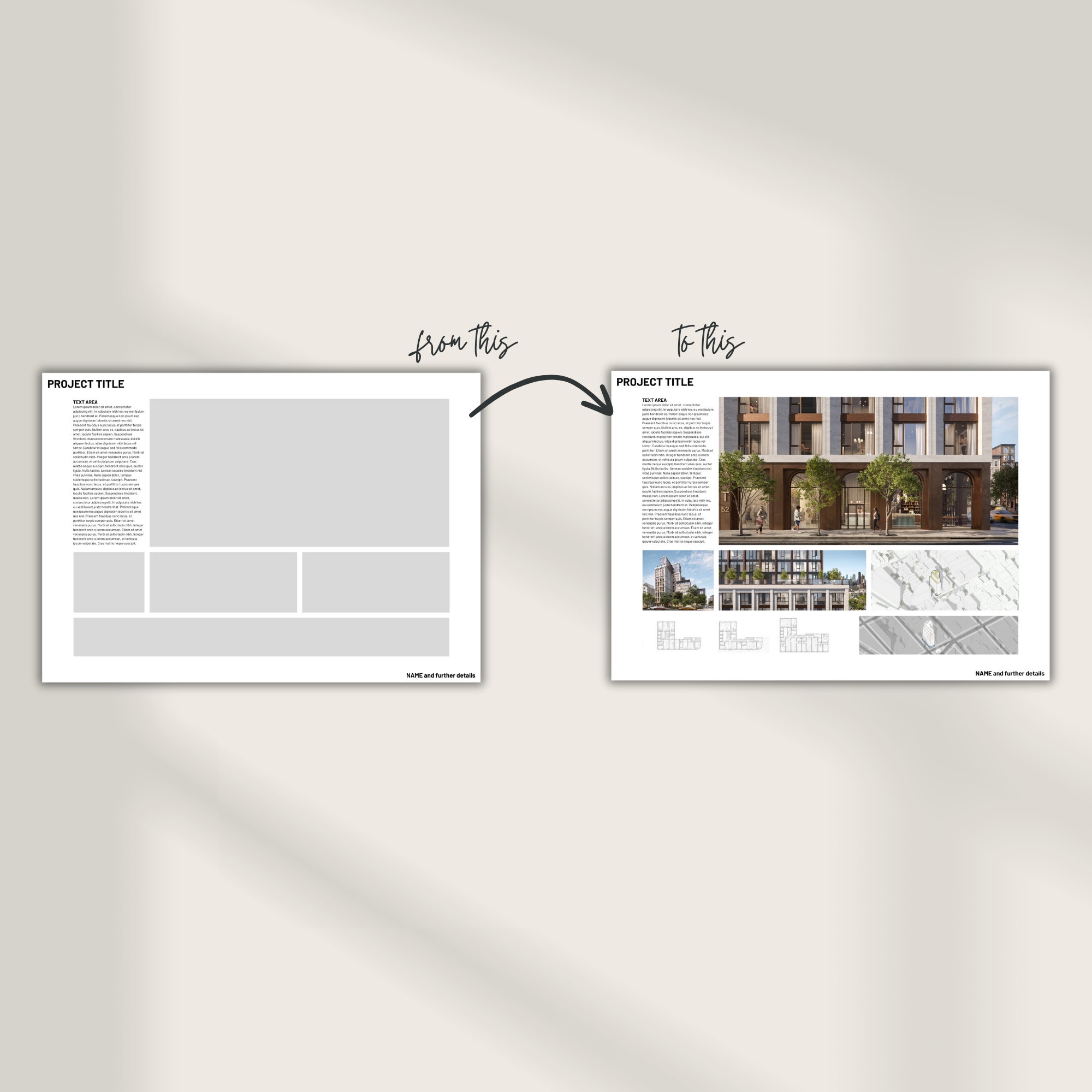 Architecture Presentation Board Templates Canva A1 Presentation Board Layout Template Etsy