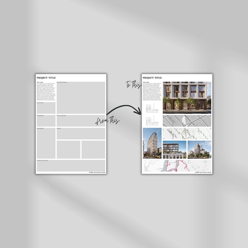 Architecture Presentation Board Templates | Canva A2 Presentation Board ...