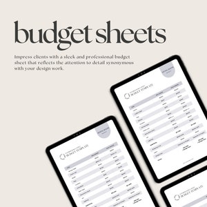 Interior Design Budget Sheet Template | Budget Spreadsheet for Interior ...
