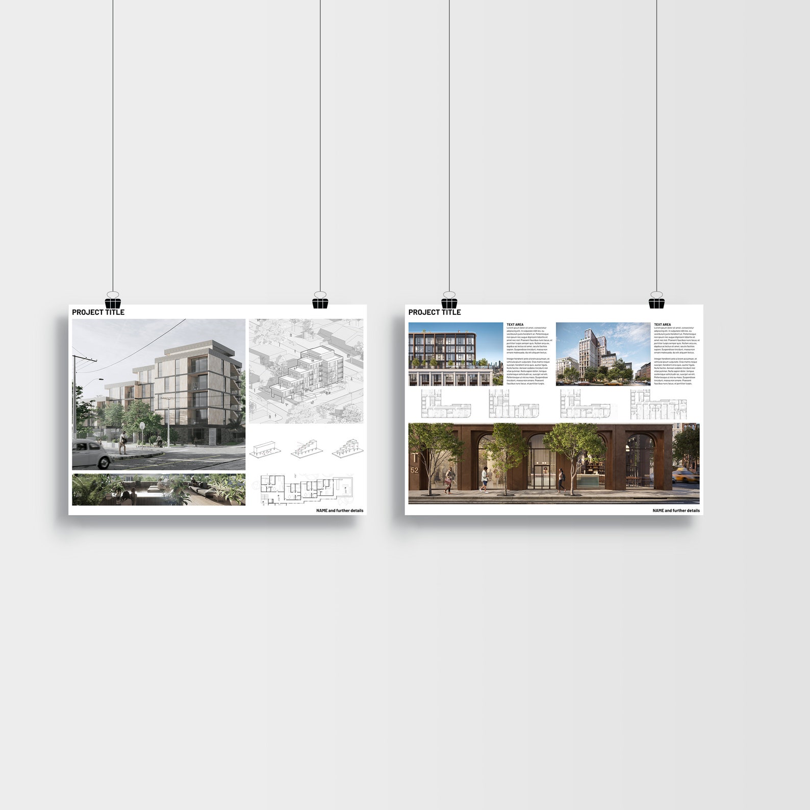Architecture Presentation Board Templates Canva A2 Presentation Board Layout Template Etsy