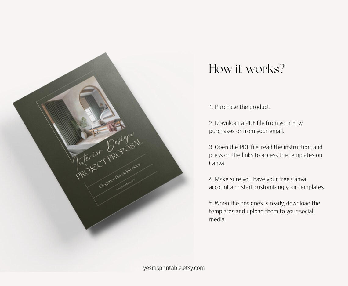 Interior Design Project Proposal Client Project Editable Canva ...