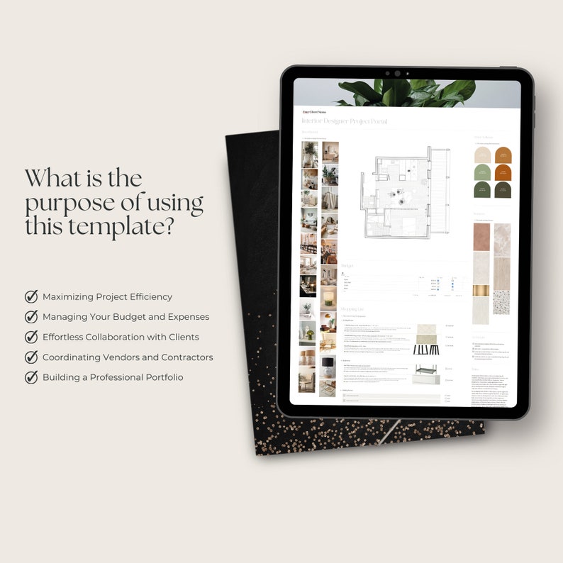 Interior Designer Notion Template | Notion Planner for Interior ...