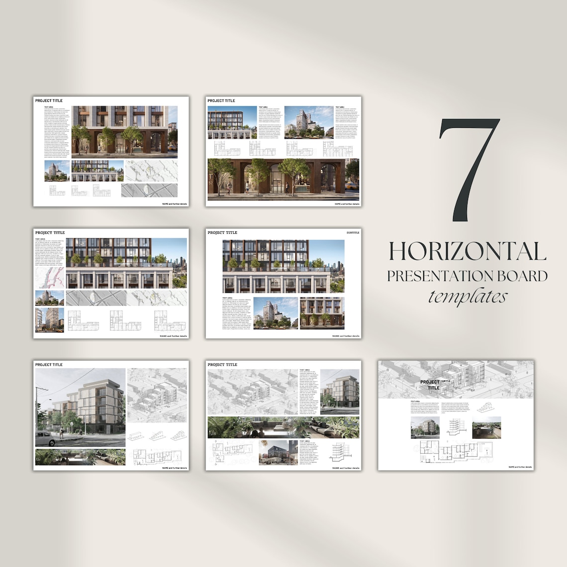 Architecture Presentation Board Templates Canva A1 Presentation Board Layout Template Etsy