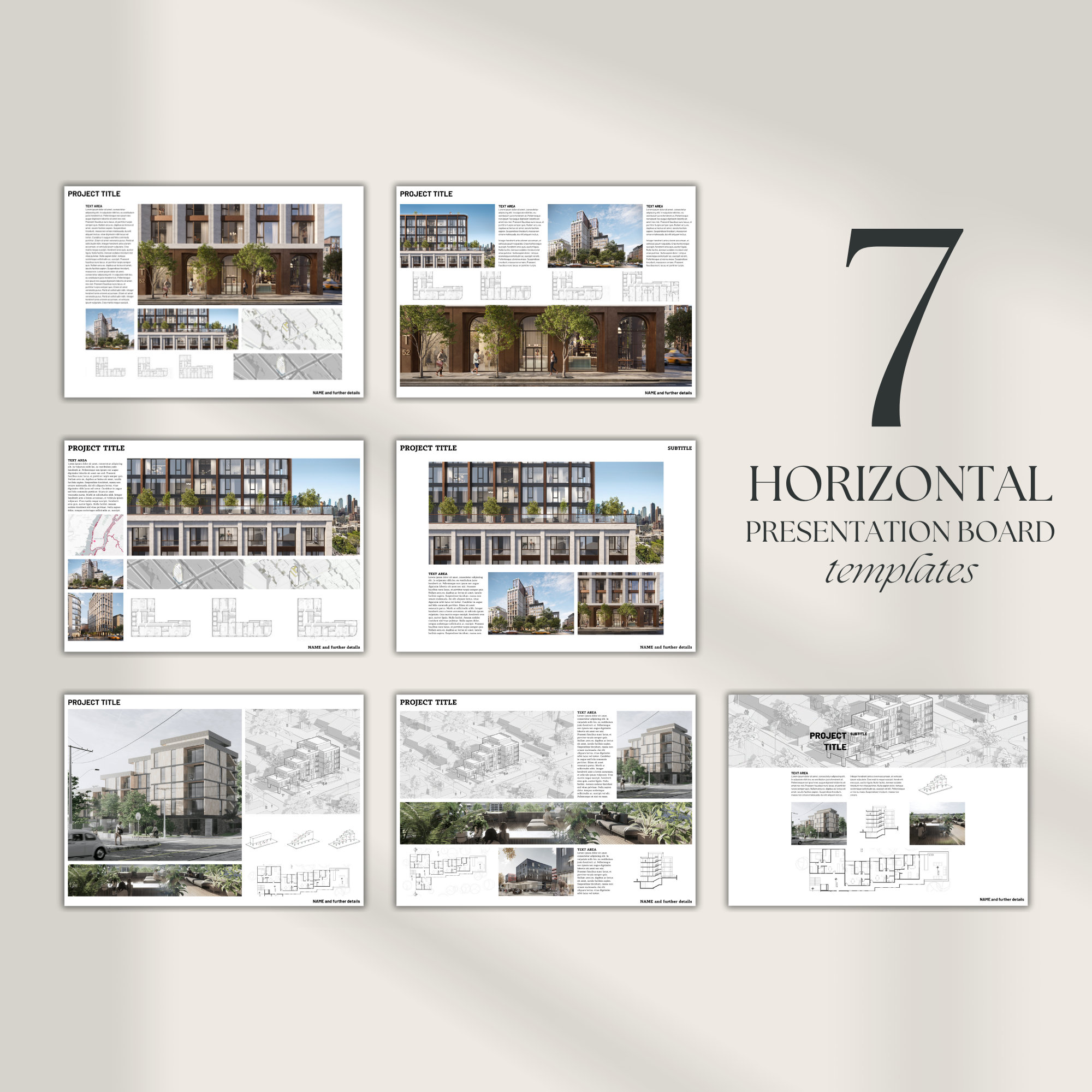Architecture Presentation Board Templates Canva A1 Presentation Board Layout Template Etsy