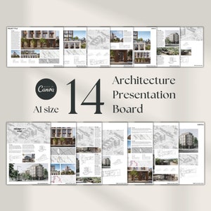 Architecture Presentation Board Templates | Canva A1 Presentation Board ...