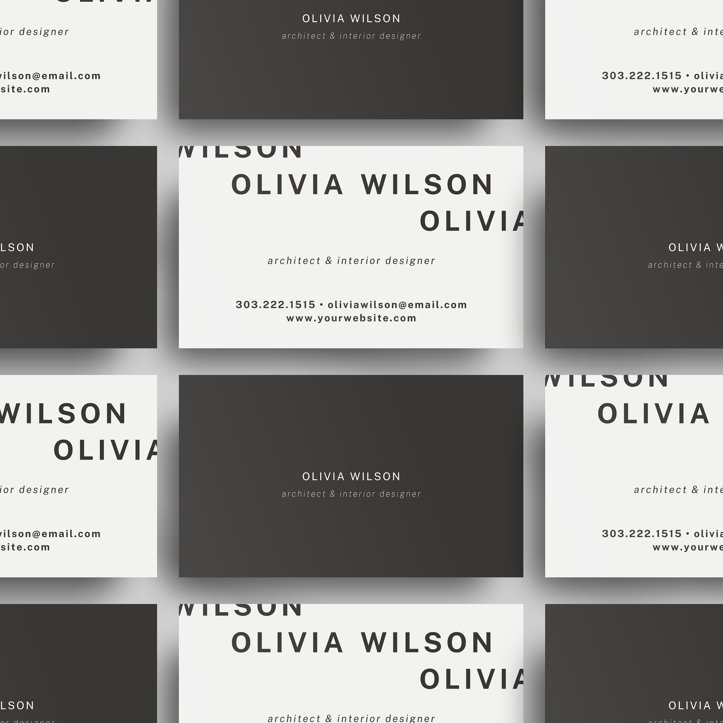 Architect Business Card Canva Template | Custom Business Card Template ...