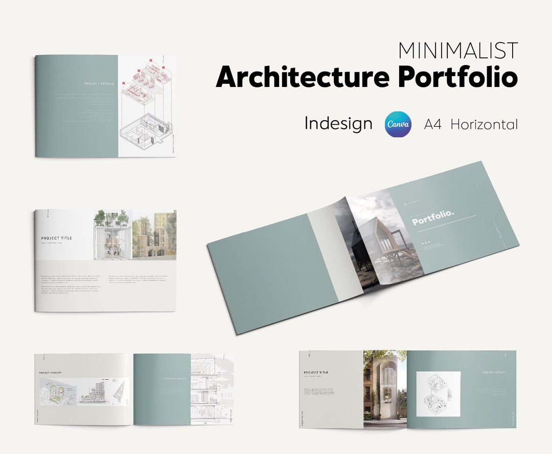Minimalist Portfolio Template | Canva Architecture Portfolio Brochure ...