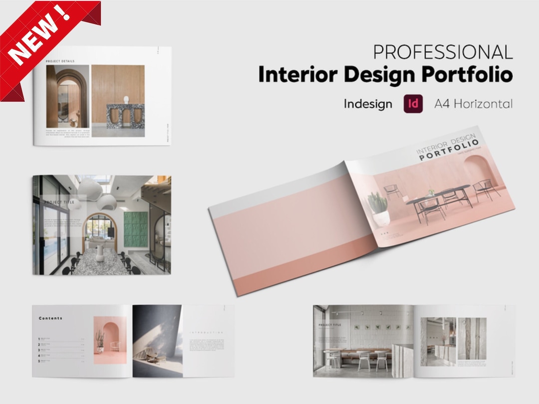 Interior Design Portfolio Template Indesign Architecture - Etsy