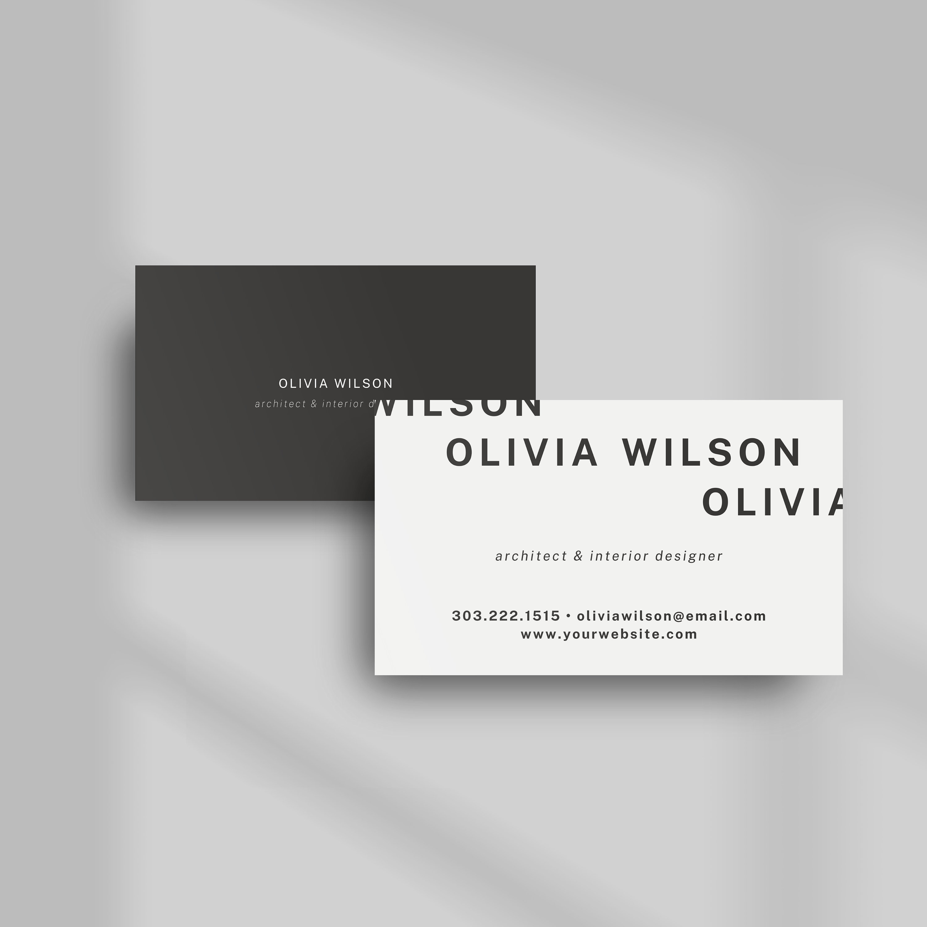 Architect Business Card Canva Template | Custom Business Card Template ...