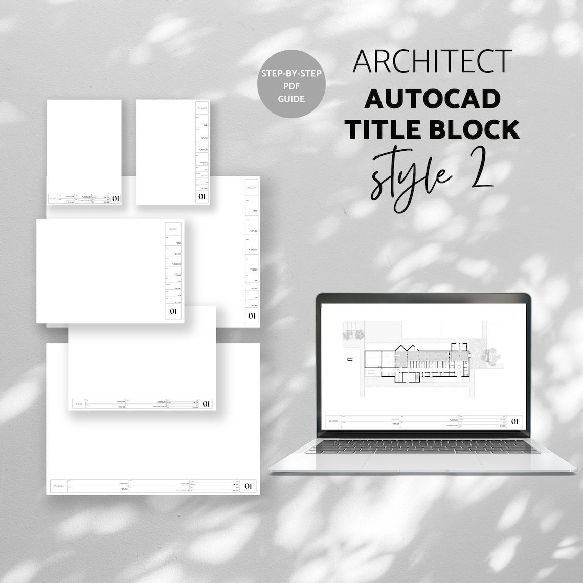 Interior Architect Title Block Templates Bundle | Autocad Title Block ...
