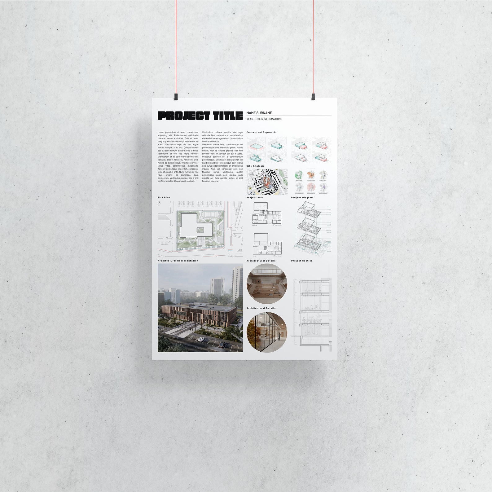 Architecture Presentation Board Templates | Canva A1 Presentation Board ...