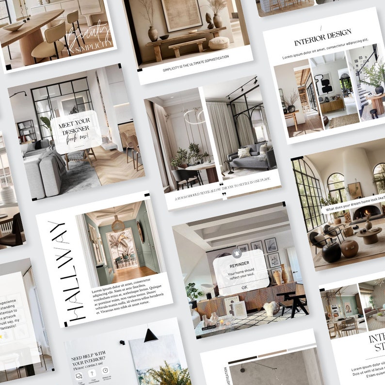 Interior Designers Instagram Post Template | Interior Design IG Post ...
