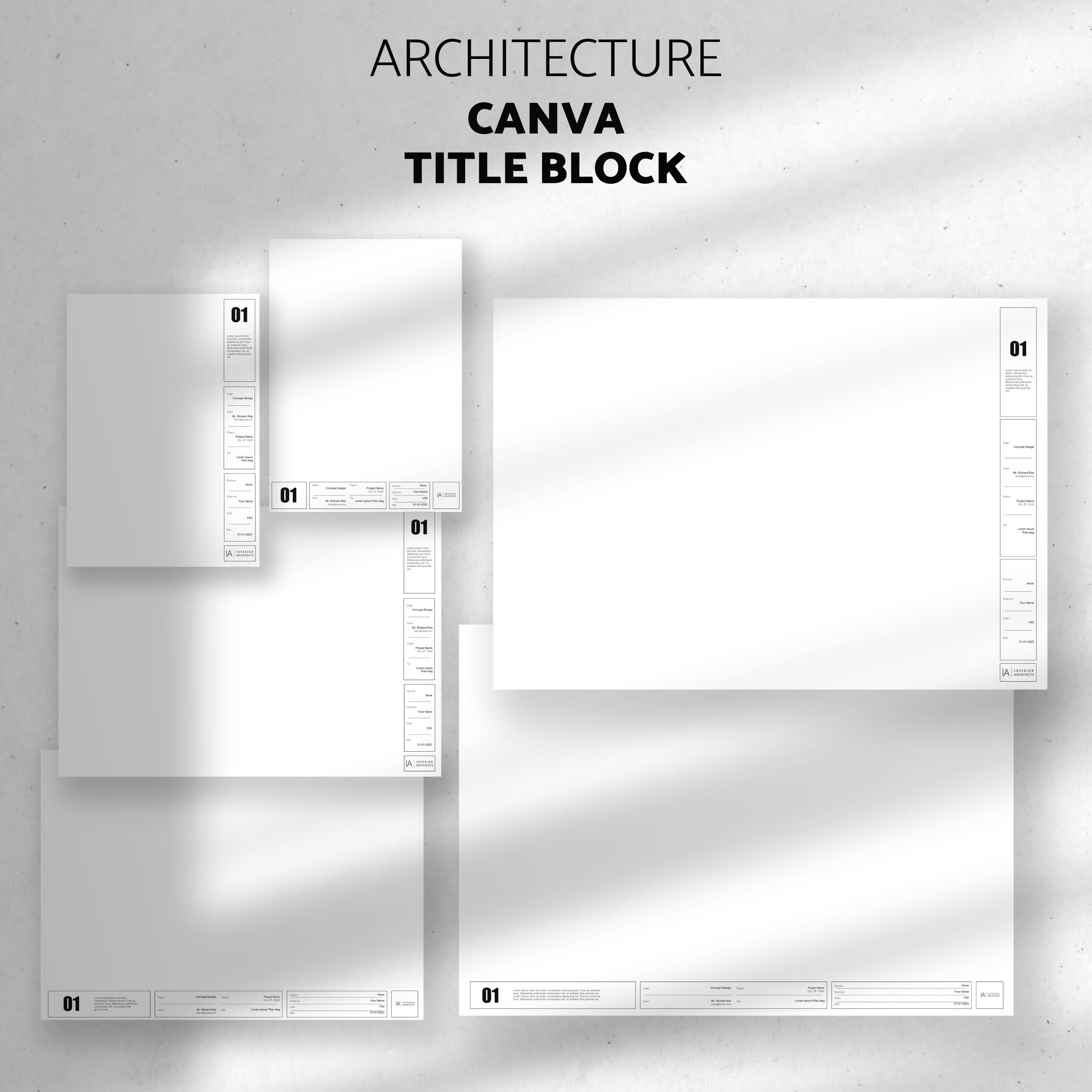 Modernist Architect Title Block Templates | Canva Title Block Template ...