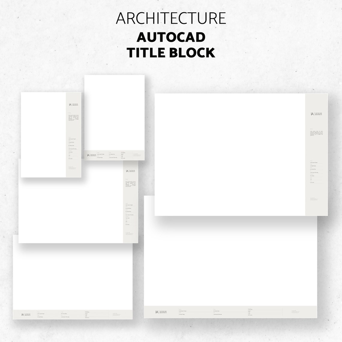 Minimalist Architect Title Block Templates | Autocad Title Block ...