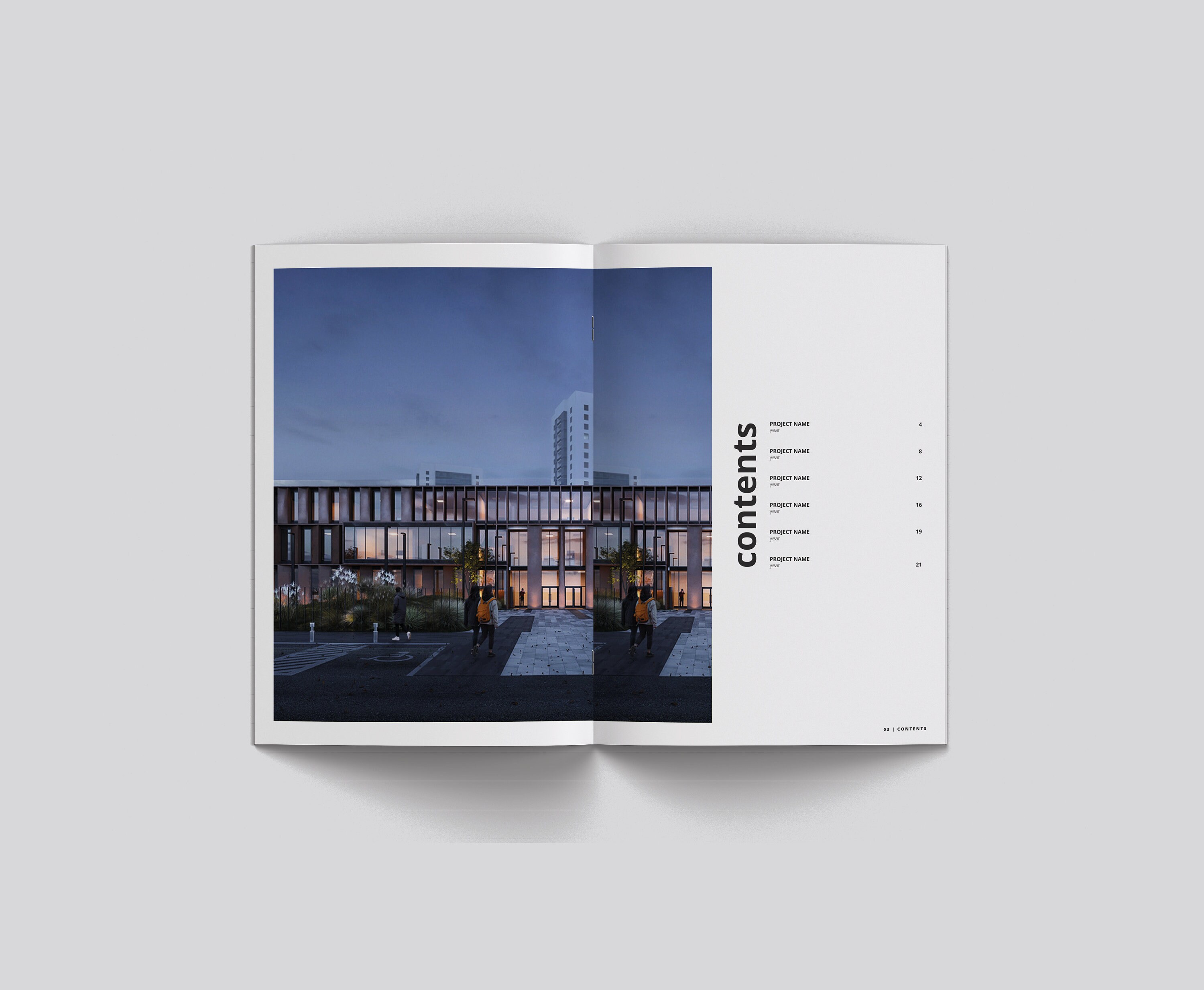 Minimalist A4 Portfolio Template | Canva Architecture Portfolio ...