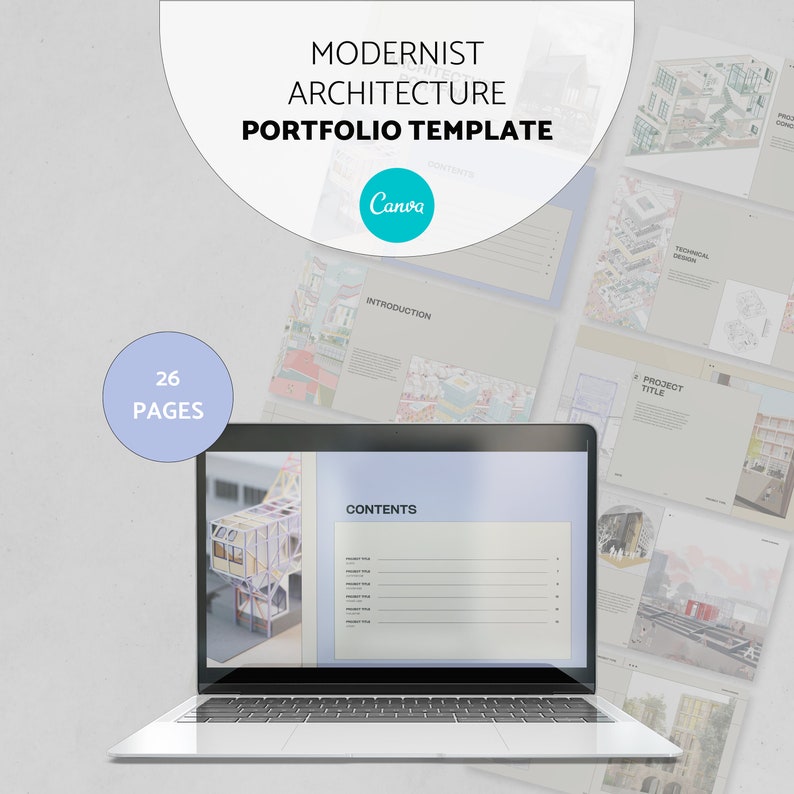 Modernist Portfolio Template, UGC Portfolio Template, Canva Portfolio Template - Etsy