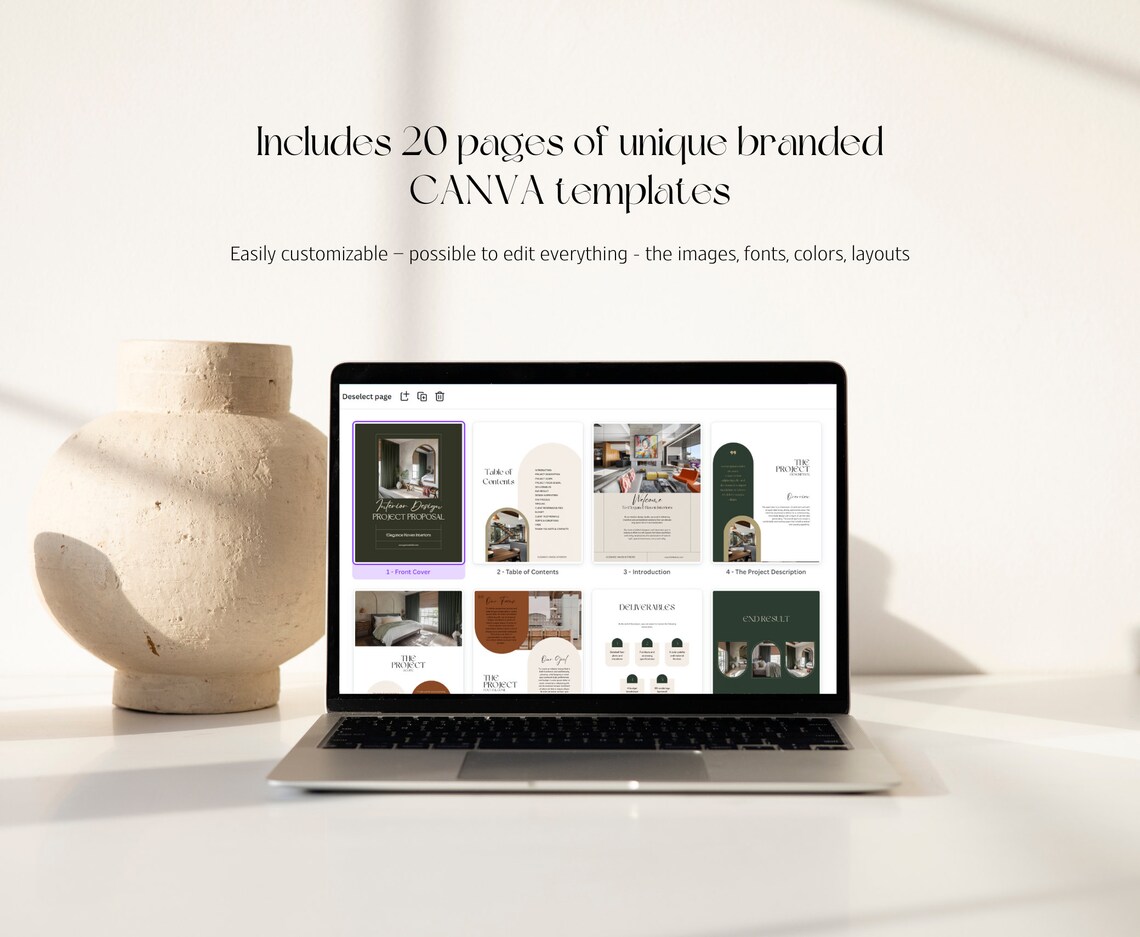 Interior Design Project Proposal Client Project Editable Canva ...