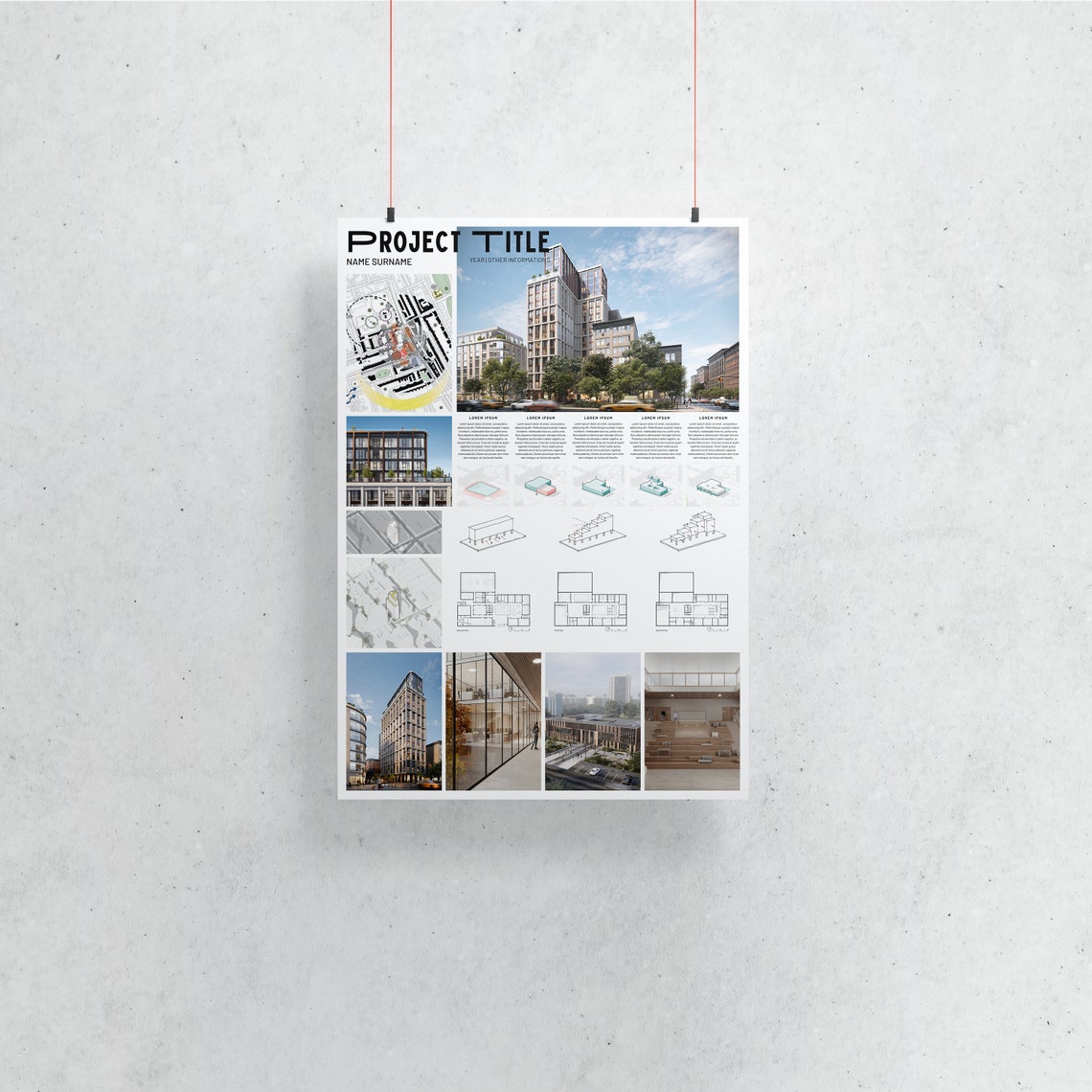 Architecture Presentation Board Templates | Canva A0 Presentation Board ...
