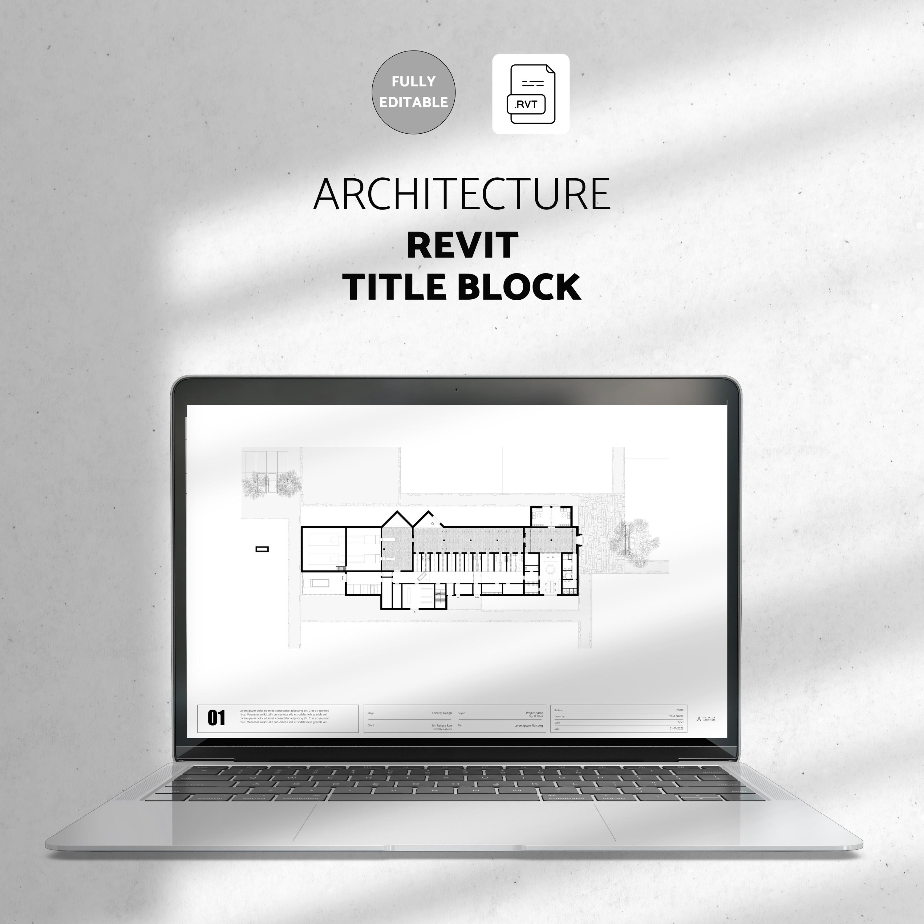 Modernist Architect Title Block Templates | Revit Title Block Template ...