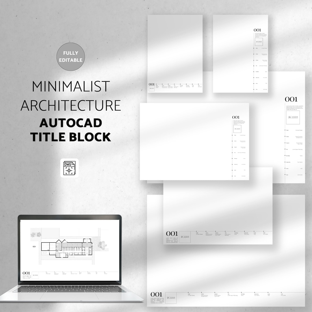 Minimalist Architect Title Block Templates | Autocad Title Block ...