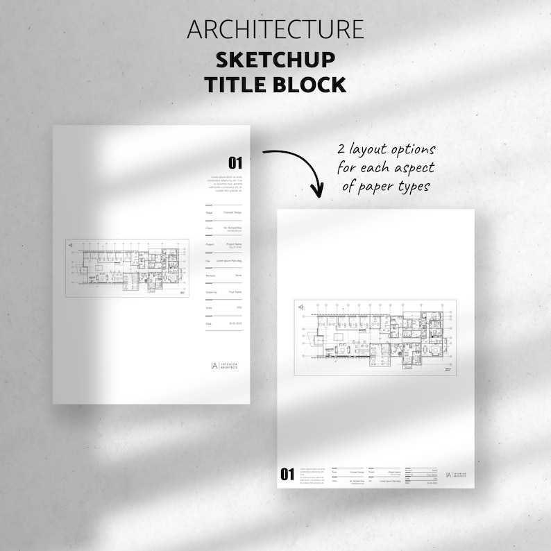 Minimalist Architect Title Block Templates | Sketchup Title Block ...
