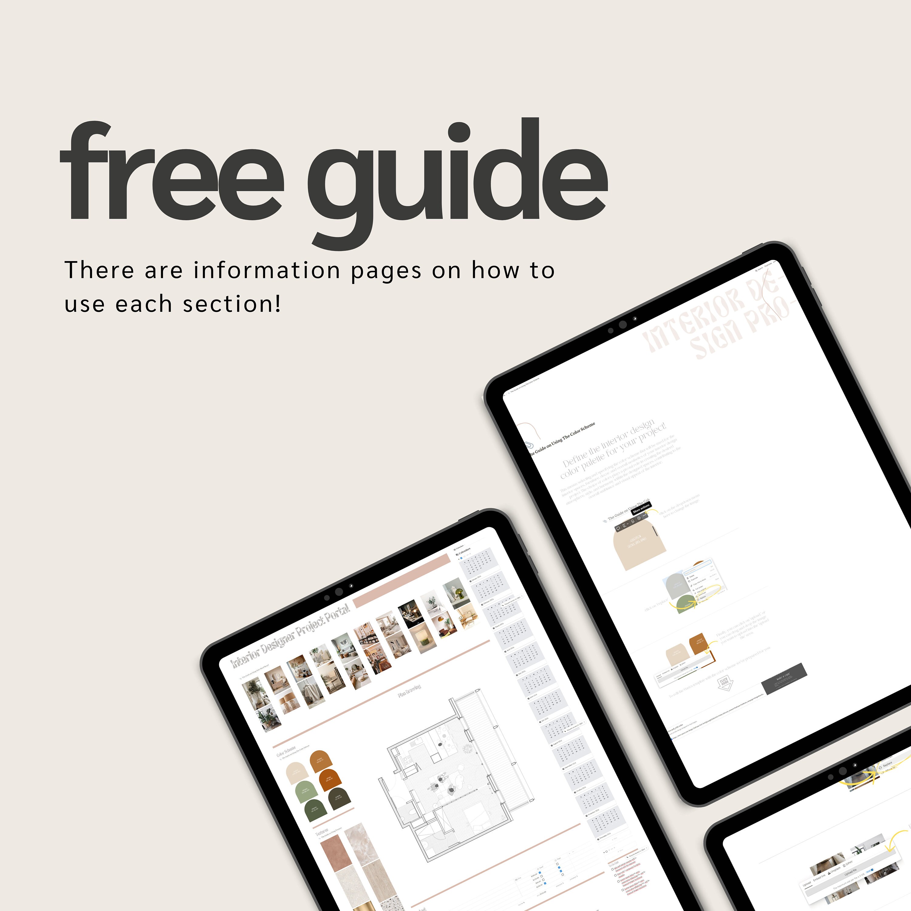 Interior Designer Notion Template | Notion Planner for Interior ...