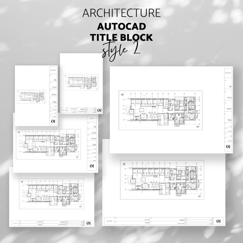 Interior Architect Title Block Templates Bundle | Autocad Title Block ...