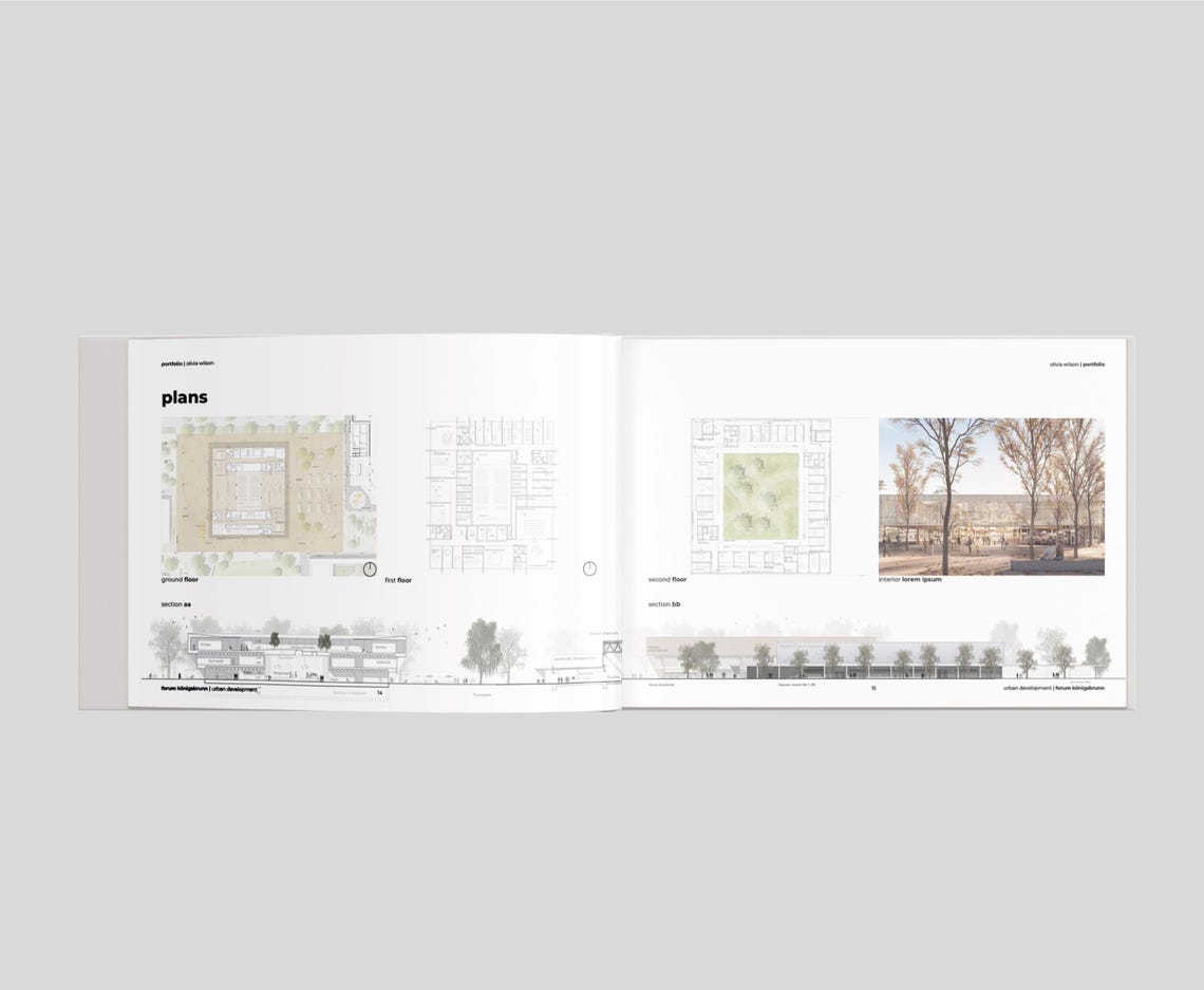 Professional A4 Portfolio Template Indesign, Architecture Portfolio ...