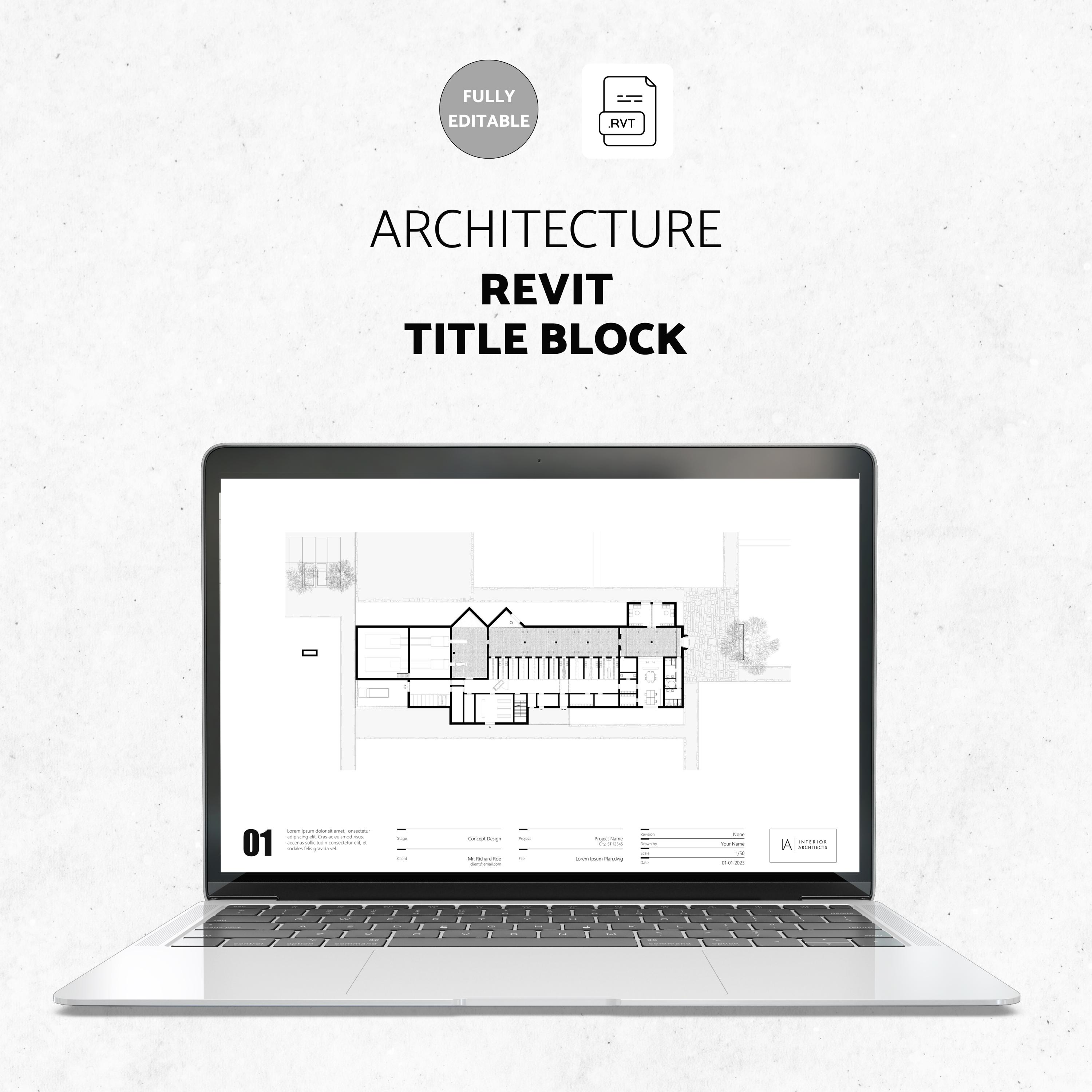 Minimalist Architect Title Block Templates | Revit Title Block Template ...