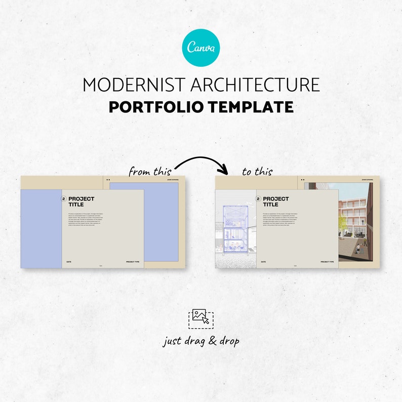 Modernist Portfolio Template, UGC Portfolio Template, Canva Portfolio Template - Etsy