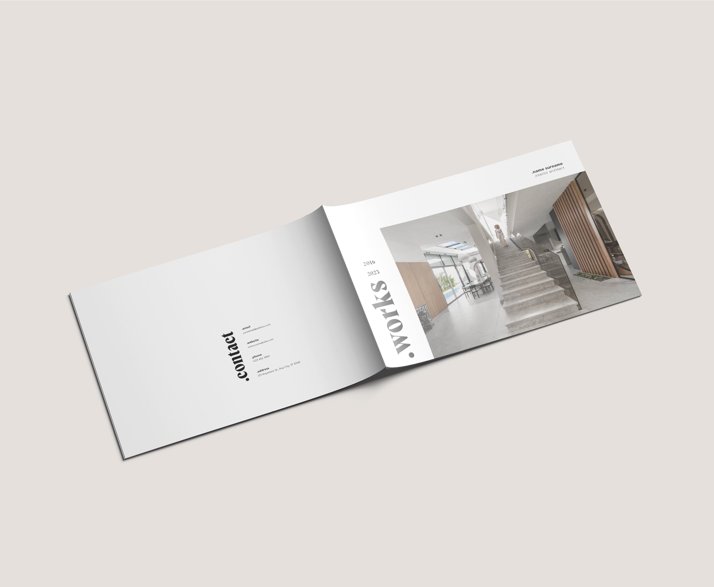 Portfolio Template | Indesign Architecture Portfolio Brochure - Etsy