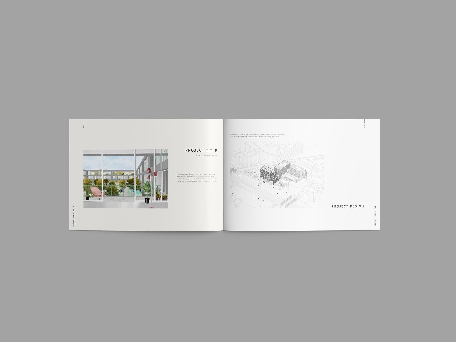 Minimalist A4 Portfolio Template Indesign, Architecture Portfolio ...