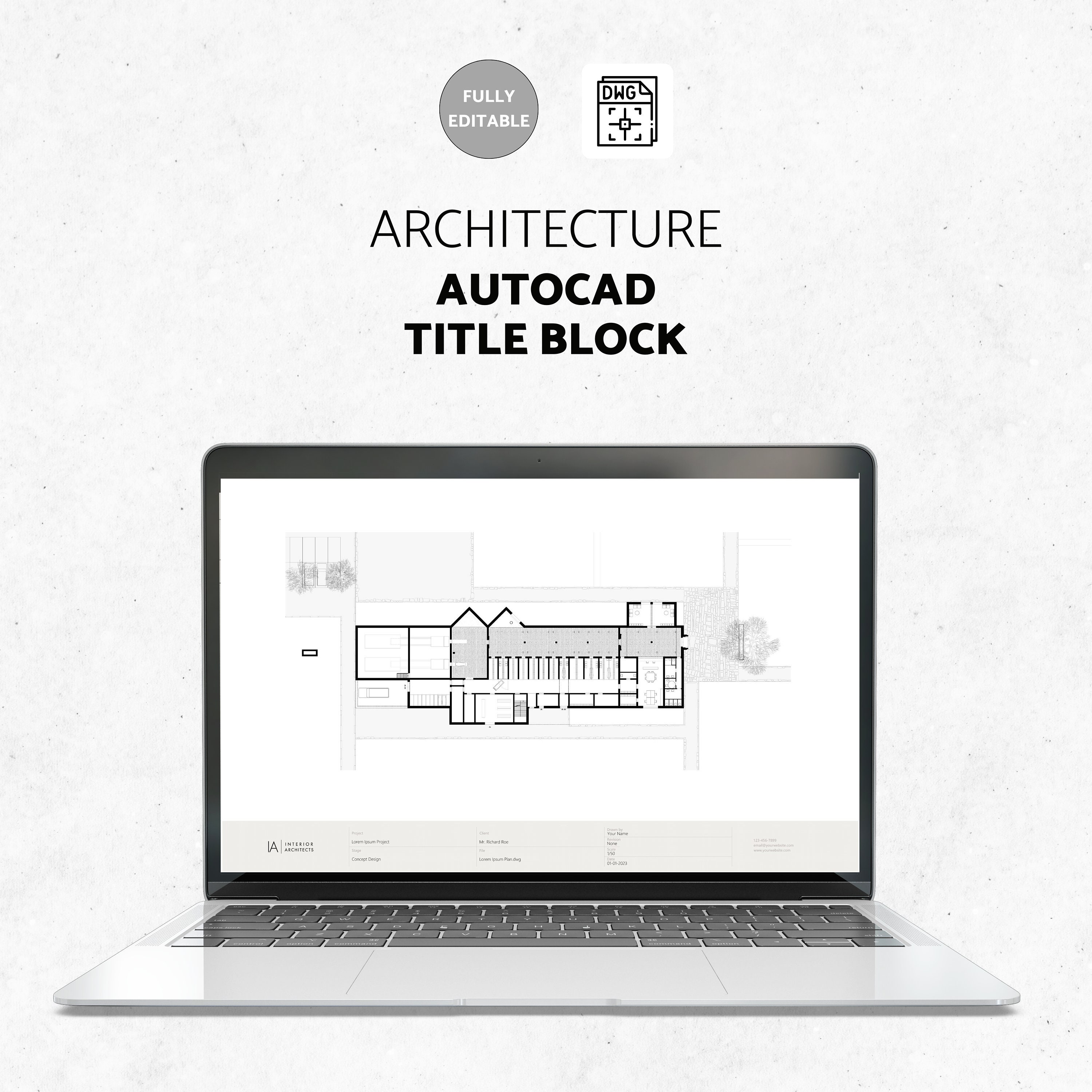 Minimalist Architect Title Block Templates | Autocad Title Block ...