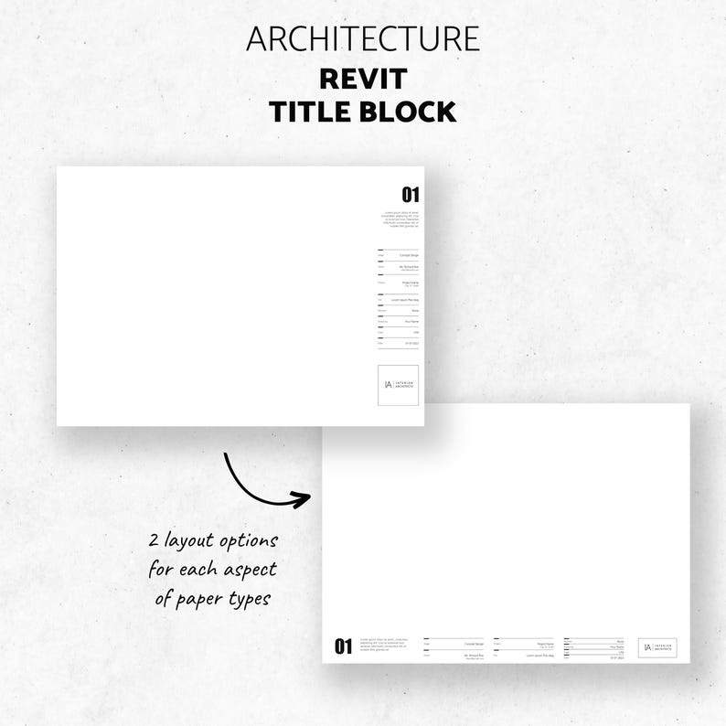 Minimalist Architect Title Block Templates | Revit Title Block Template ...