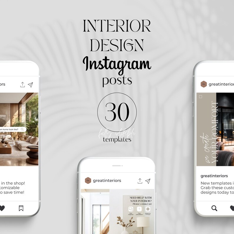 Interior Designers Instagram Post Template | Interior Design IG Post ...