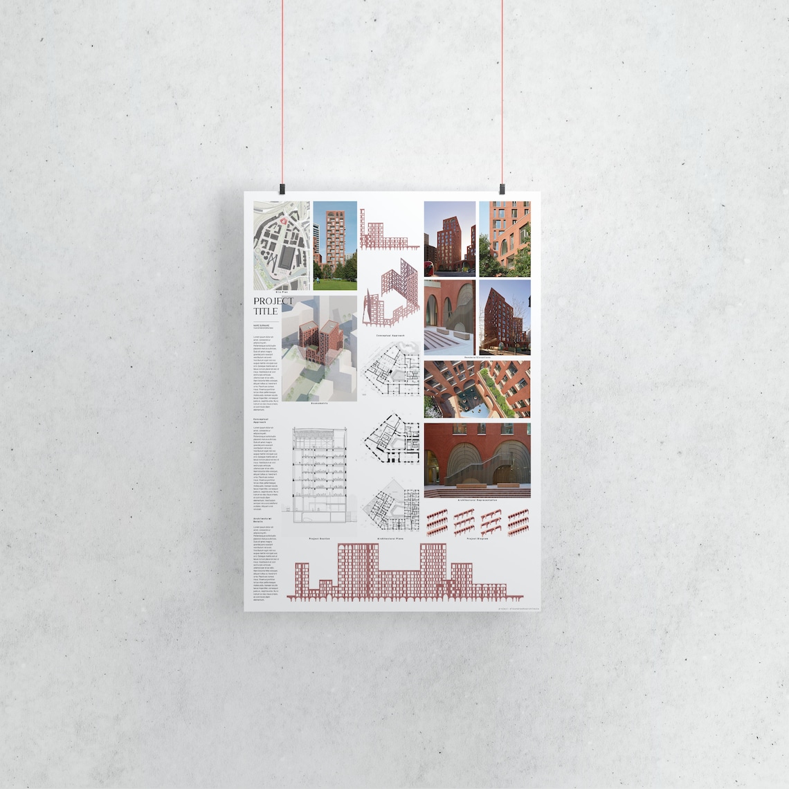 Architecture Presentation Board Template | Canva A1 Presentation Board ...