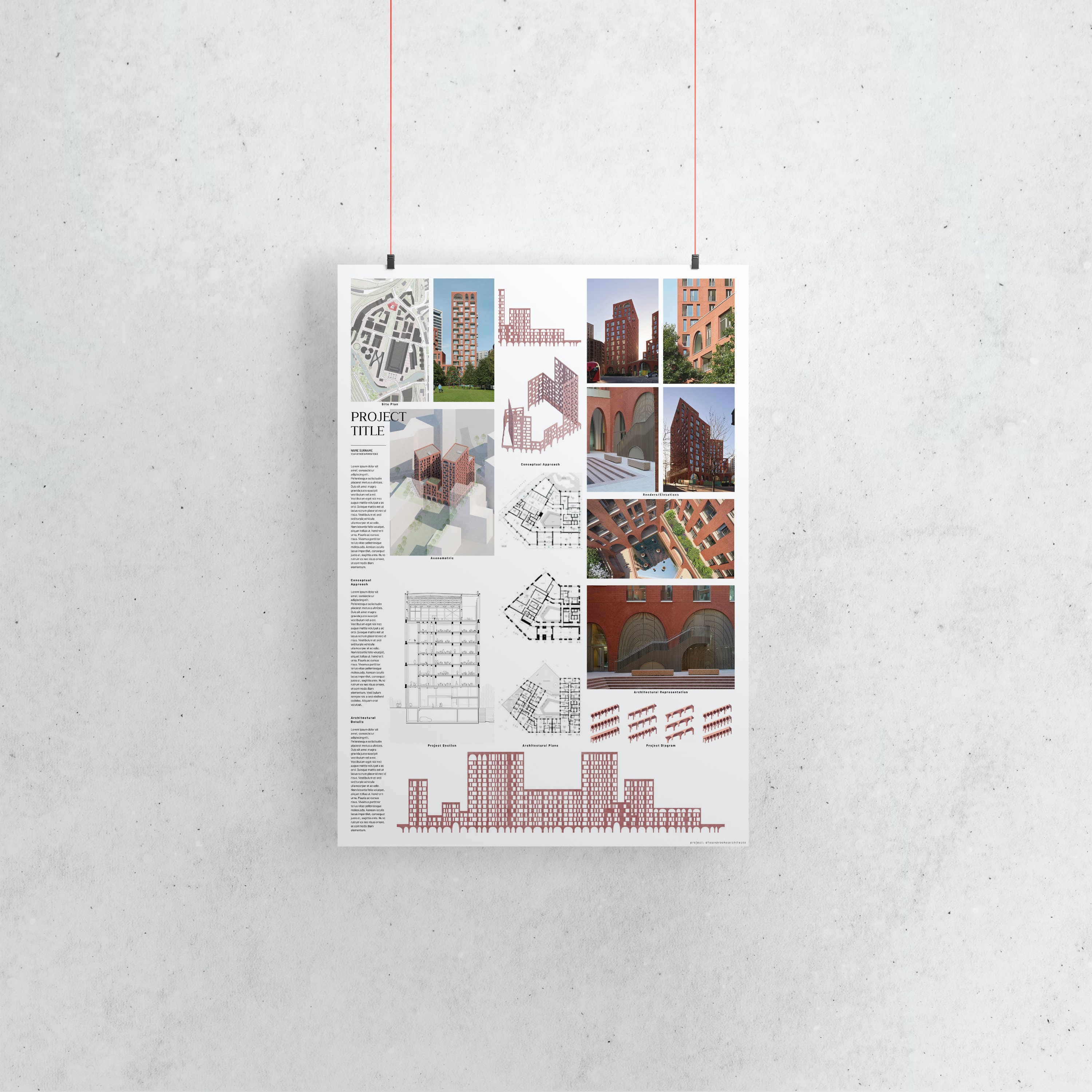 Architecture Presentation Board Template | Canva A1 Presentation Board ...